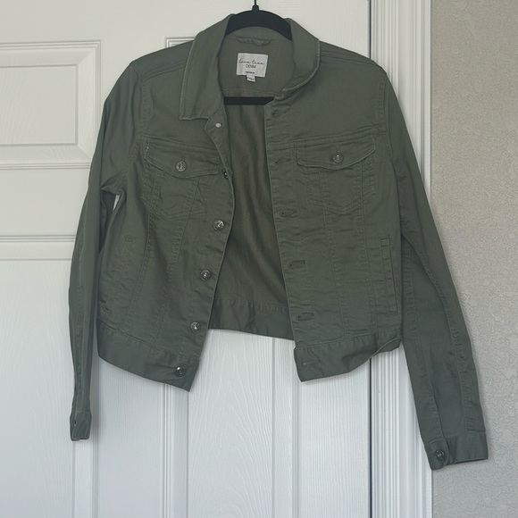 Love Tree | Jackets & Coats | Love Tree Denim Jacket Olive Green Medium ...